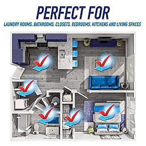 DampRid Fragrance Free Drop 4 Pack-15.8 Oz. Refill Tabs-Moisture Absorber, from Numerous Environments and Remove Foul Odors