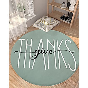 Thanks Fall Area Runner Rug for Bedroom Living Room Bathroom Kitchen Hallway Office,Washable Fluffy Patio Carpet Outdoor Indoor Bath Door Desk Floor Mat,Happy Thanksgiving Harvest Autumn Holiday 3FT