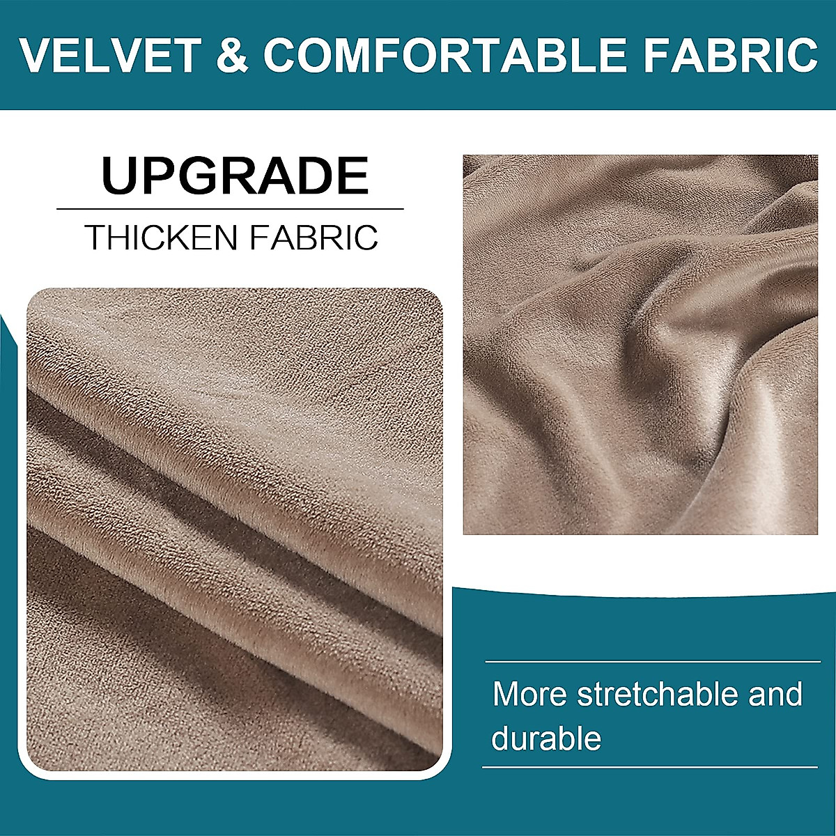 Turquoize 2 Pack Bar Stool Covers Round Stool Covers with Elastic Bands Bar Stool Seat Covers Slipcover Washable Stool Cushion Covers Feature Stretch Thick Bouncy Fabric, Dia 16"-18", X-Large, Taupe