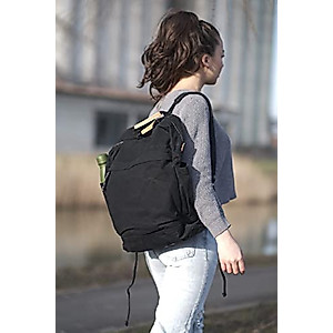 Gootium Canvas Backpack x Crossbody Pack - Casual Vintage Style Cloth Daypack Combo