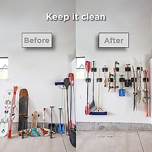 Gravity Grabber - Ultimate Ski & Snowboard Wall Rack | Secure, Non-Slip Storage | Fits Any Ski/Board | Garage Organization | Ski Storage Rack | Snowboard Storage Rack | Winter Gear Organizer | 3 Pck