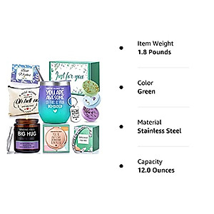 self Care Relaxing Spa Gift Baskets for Women Birthday, Christmas Gifts for Mom, Wife, Sisters, Friends Unique Wine Tumbler Gifts