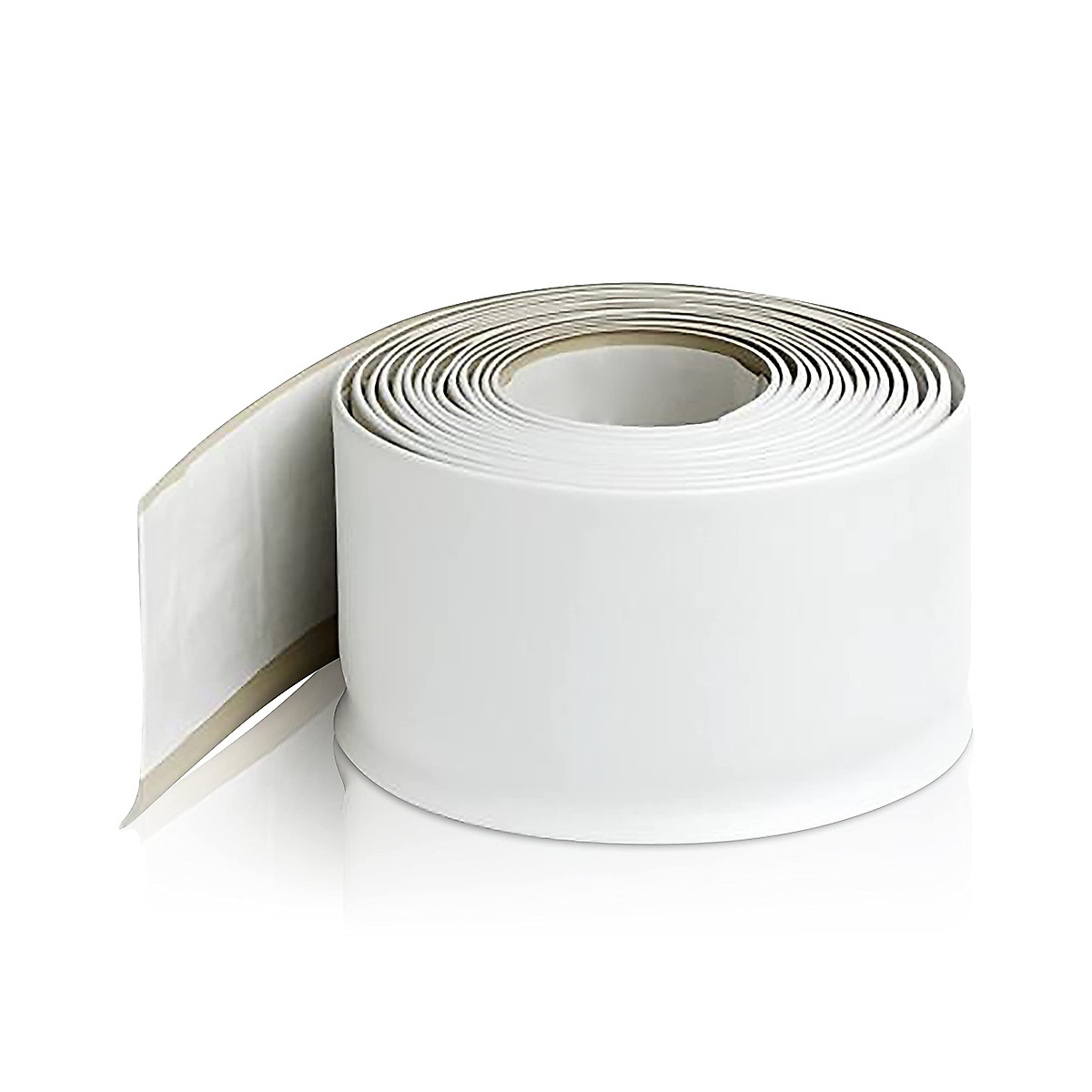 Proflex White Vinyl Wall Trim 4 inch X 20 ft - Flexible Peel and Stick Wall Base - Easy Install Vinyl Floor Base with Toe Kick