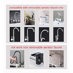 Walkinginrain Kitchen Sink Faucet Quick Connector, Dishwasher Washer Snap Coupling Adapter, Faucet to Garden Hose Adapter for Bathroom Kitchen/Shower Hose/Garden Hose