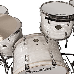 Sawtooth Command Series 6-Piece Drum Set Shell Pack with 24" Bass Drum, White Oyster