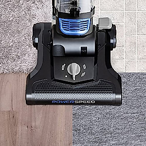 EUREKA PowerSpeed Upright Cleaner Carpet and Floor Lightweight Powerful Bagless Vacuum, NEU185 w/Washable Filter, Black