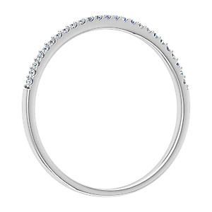 0.08 Carat Diamond Wedding Anniversary Stackable Ring in 925 Sterling Silver - IGI Cert (Ring Size 7)