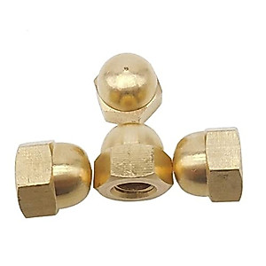 1PC/5PCS DIN1587 M3 M4 M5 M6 M8 M10 M12 M14 M16 M18 H59 Brass Cap Hex Nuts Decorative Dome Head Cover Semicircle Acorn Nut - (Size: M16 x 1PC)