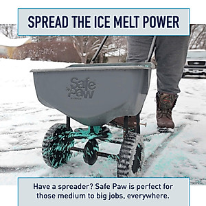 Safe Paw Pet-Safe Ice Melt, Salt & Chloride-Free Deicer, 35 Lbs - Non-Corrosive, Dog-Friendly Snow Melter for Concrete, Wood Decks, Driveways & Sidewalks, 100 Sq. Ft. Coverage Per Pound