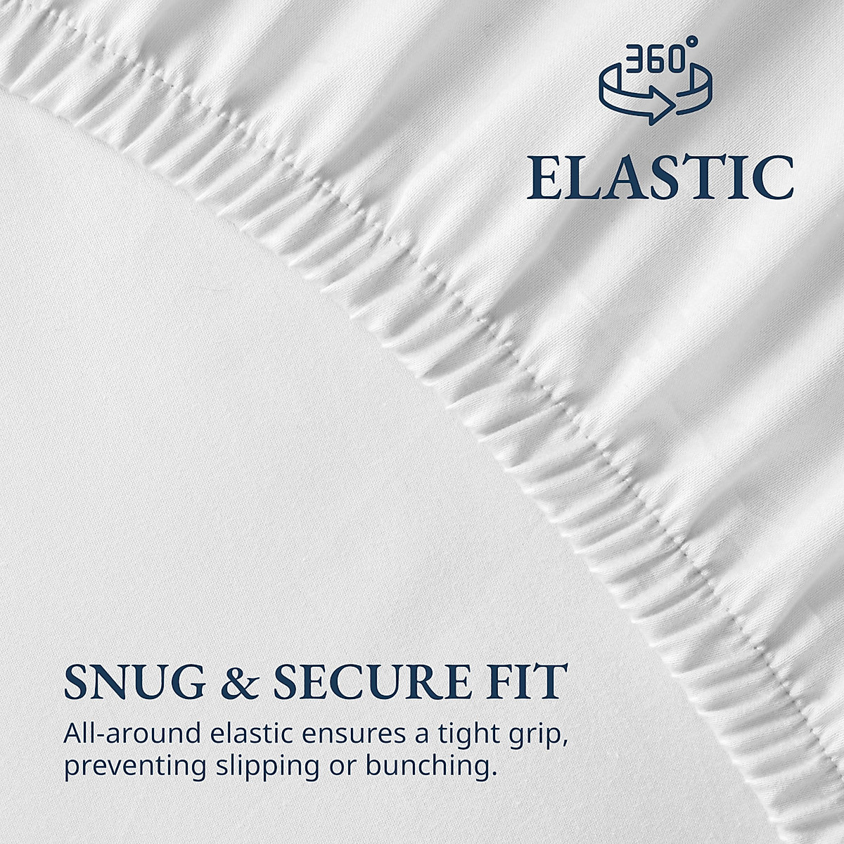 LANE LINEN Fitted Sheet Full Size, 100% Organic Cotton, 3-Piece Set (1 Fitted Sheet, 2 Pillowcases) Percale Weave, Bed Fitted Sheets, Breathable, Fits Mattress Upto 15" Deep - White (No Flat Sheet)