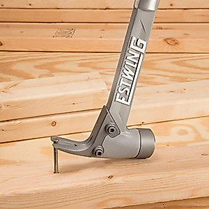 ESTWING AL-PRO Aluminum Framing Hammer - 14 oz Straight Rip Claw with Smooth Face & Shock Reduction Grip - ALBK , Black