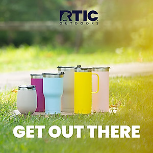 RTIC 30 oz Insulated Tumbler Stainless Steel Coffee Travel Mug with Lid, Spill Proof, Hot Beverage and Cold, Portable Thermal Cup for Car, Camping, Very Berry