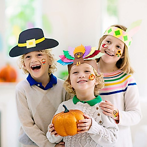 HOWAF 96 Pieces Fall Temporary Tattoos, 48 Styles Autumn Harvest Temporary Tattoos Stickers for Kids, Thanksgiving Fake Tattoos with turkeys, owls, squirrels, pumpkins, maple leaves design for Happy Fall Decoration