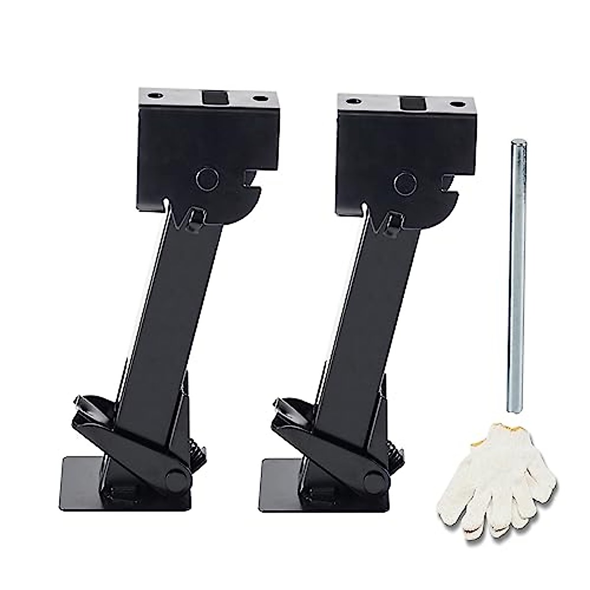 Set of 2 Trailer Stabilizer Leveling Jacks Folding Telescoping Legs for Travel RV Camper - 1000lbs Capacity Each