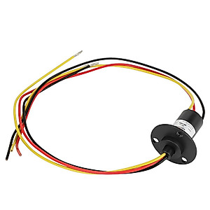 Mini Slip Ring 250RPM 15A 3 Wires 0-600V Multi-channel Transmission Anti-jamming for Wind Turbine Power Generator