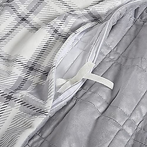 Life Comfort Weighted Blanket Cover (48"x72") Twin Size Microfiber Removable Cover for Duvet or Weighted Blanket, Grey Plaid