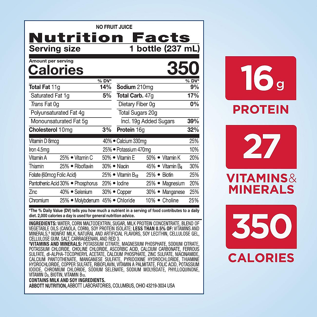 Ensure Plus Nutrition Drink, Strawberry, 8 Ounce,6 Count