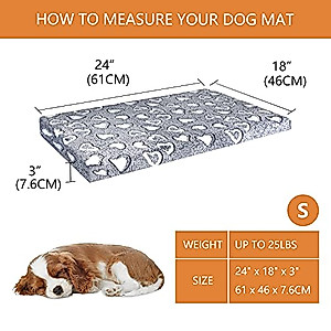 VANKEAN Dog Crate Mat Reversible Cool and Warm, Stylish Dog Bed for Crate with Waterproof Inner Linings and Removable Machine Washable Cover, Firm Support Dog Pad for Small to XX-Large Dogs, Grey