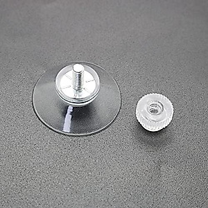 Sucker Cup JianLing 10pcs 1.1" PVC Suction Cup Glass Suction Pads with Thread Clear Screw Hooks Sucker Kitchen Bathroom Window Wall Car Hooks