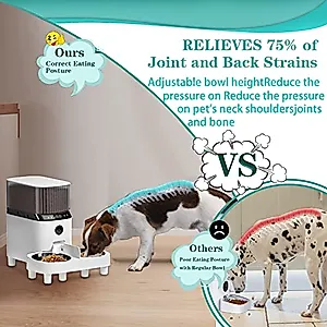 Nilezpet Automatic Cat Feeder with Camera,5L Pet Feeder with 1080p Hd Video for 2 Cats & Dogs,Auto Dog Food Dispenser with Portion Control,Distribution Alarms and Voice Recorder Up to 6 Meals Per Day