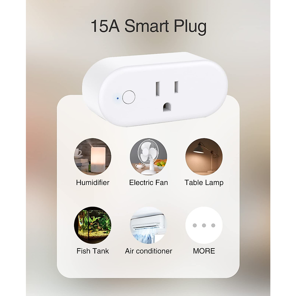 GHome Smart HomeKit Smart Plug, 15A Mini Plug Works with HomeKit and Homepod, Wi-Fi Outlet Socket Remote Control with Schedule Timer Function, Only for 2.4GHz Network, No Hub Required (2 Pack), White