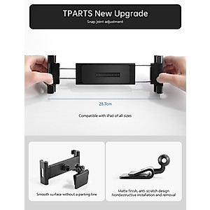 TPARTS Backseat Headrest Tablet Mount Holder for Model 3 Model Y Compatible iPad(Including 12.9" iPad Pro) and Smart Phones Over 4.7" Car Mount Travel Accessory(for M3/Y)