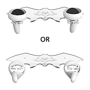 Geekria VR Wall Mount Stand Compatible with Meta Q3/QPro/Q2/Valve Index/HTC Vive/Playstation VR Game Accessories Storage Stand Holder Hook VR Headset (Clear)