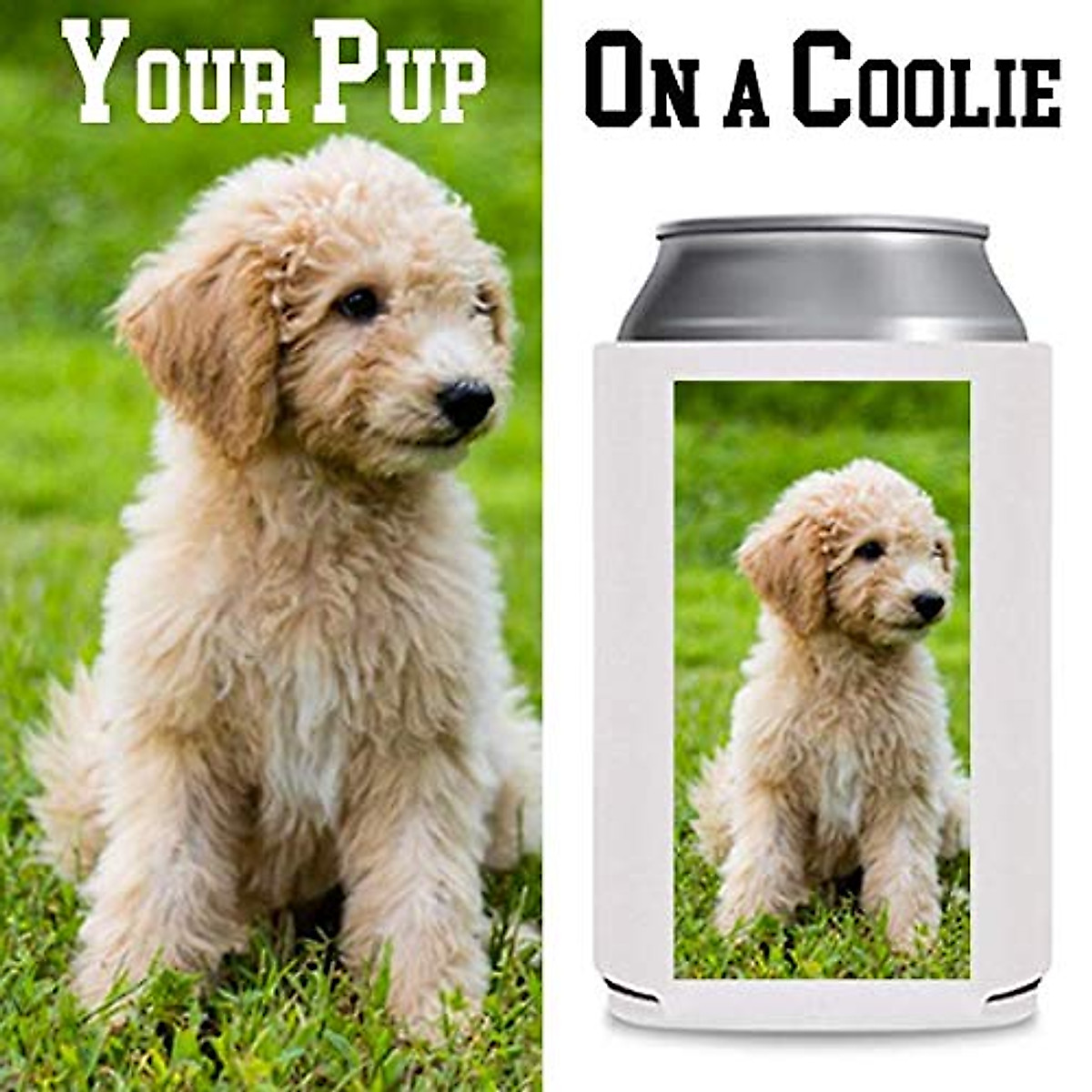 Cool Coast Products | Personalized Custom Can Cooler | Upload ANY Photo Full Color | Funny Novelty Can Coolie Huggie | Beverage Holder | Craft Beer Engagement Wedding Gifts | Insulated (2 Pack)