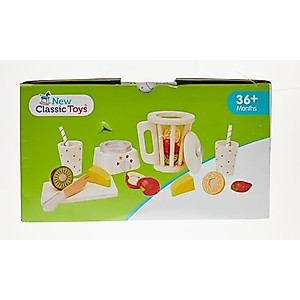 New Classic Toys Wooden Smoothie Set - Pretend Play Toy for Kids Cooking Simulation Educational Toys and Color Perception Toy for Preschool Age Toddlers Boys Girls