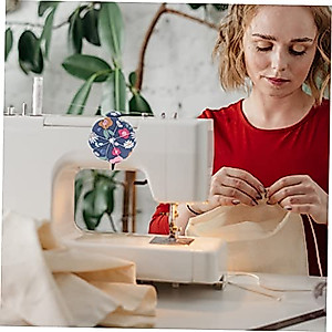 DOITOOL 3pcs Pumpkin Pin Pack Corsage Wristlet Band Sewing Machine Accessories Magnetic Pin Cushion Needlework Pin Cushions Needle Pin Collector Sewing Pin Pad Printed Pin Cushion Work