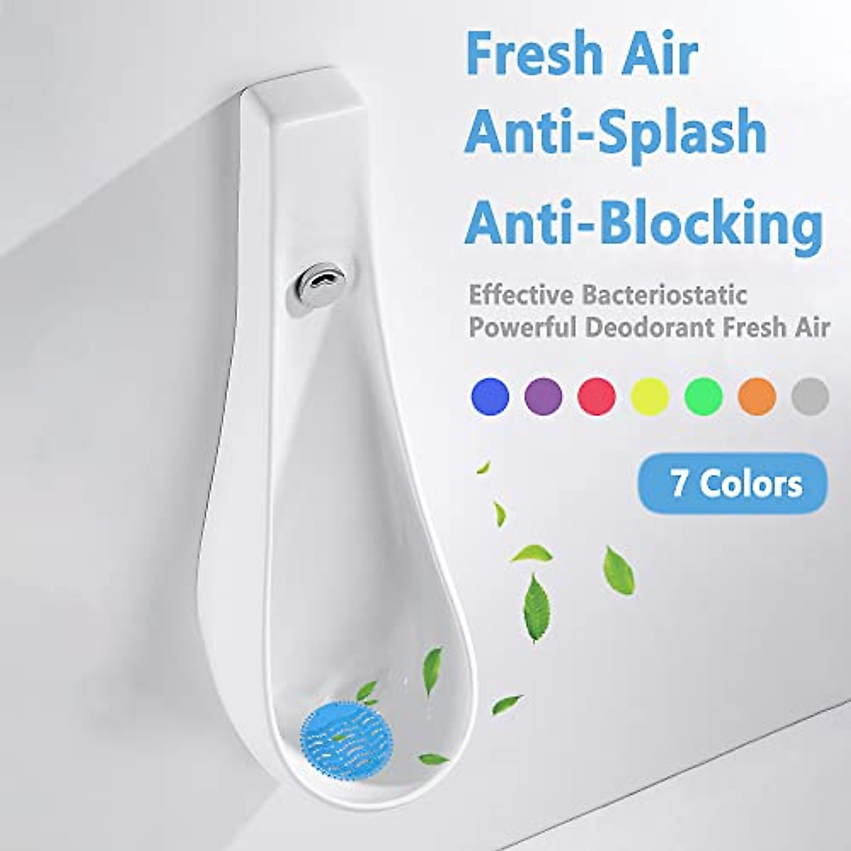 UFRITAN 7 Pack Urinal Screens Deodorant, Urinal Screen, Splash Proof & Odor Freshener, Urinal Mats for Restrooms at Home, Offices, Schools, and Malls, Scent Lasts 30 Days, Non-Clogging Design