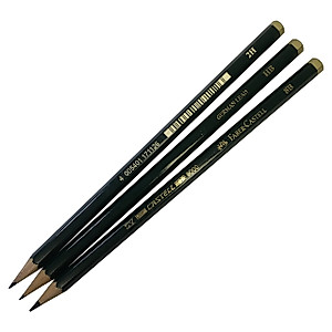 Faber-Castell 9000 Graphite Sketch Pencil Art Set (8B - 2H) with Kneaded Art Eraser, Large Dust Free Eraser and Sharpener