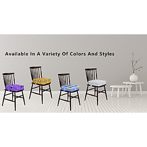 Toddler Booster Seat for Dining Table, KIDUN Portable Dining Chair Heightening Cushion, Washable Adjustable Booster Chair Increasing Cushion for Kids with Safety Buckles and Non-Slip. (Purple)