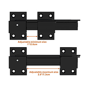 VANROUG Flip Gate Latch Lock with Padlock Hole, Aluminum Alloy Adjustable Door Latch Barn Door Lock Fence Door Lock Latch for Outdoor Gate, Barn Door, Shed, Garage, Yard (1)