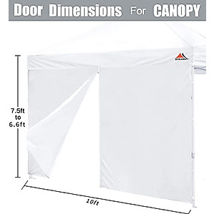 SCOCANOPY Door for 10x10 Canopy Frame One Central Zipper Design for Easy Entry and Exit,1 Pack Canopy Door Only,Beige
