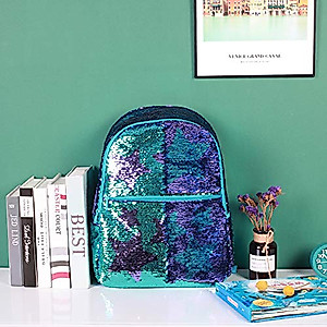 Le Vasty Sequin School Backpack for Girls Boys Kids Cute Kindergarten Elementary Book Bag Bookbag Glitter Sparkly Back Pack One_Size