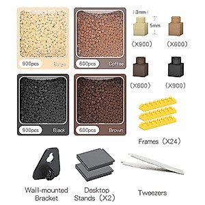 Personalized Mosaic Portrait Custom Building Kit for Adults Kids Micro Bricks Art Customized Your Own Photo Create Picture Unique Gift (Small/7.8"x7.8")