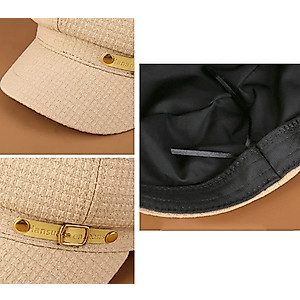 Women Newsboy Caps Warm Visor Beret Hat Cozy Trendy Vintage Cabbie Hat for Ladies Girls Coffee-b