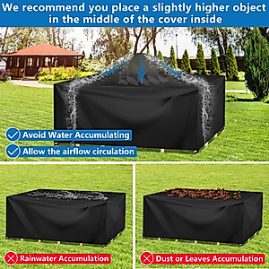 Wanocean Patio Furniture Covers,Rectangular Outdoor Furniture Cover Waterproof with Storage Bag,Outdoor Dining Table Chair Set Cover,Heavy Duty for Deck, Lawn and Backyard(137"L x 102"W x 35"H)