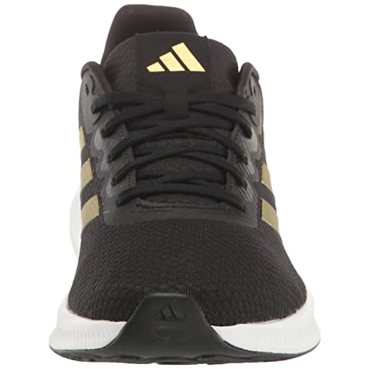 adidas Men's Run Falcon 3.0 Shoes Sneaker, Core Black/Gold Metallic/Better Scarlet, 8