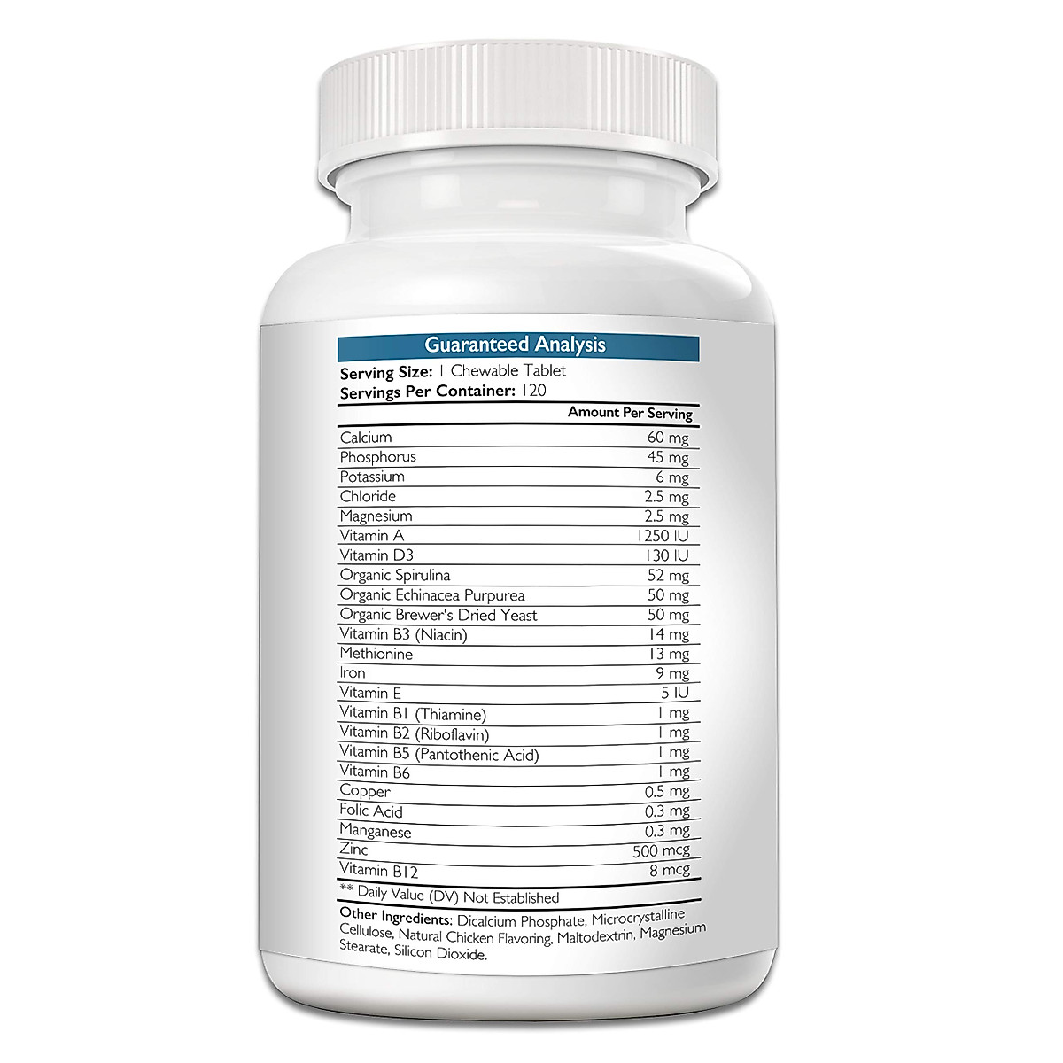 Nutrition Strength Blood Support for Dogs, Supplement for Anemia in Dogs, Promotes Red Blood Cell Health, with a High Level of Iron, Vitamin B12, Organic Spirulina and Purpurea, 120 Chewable Tablets