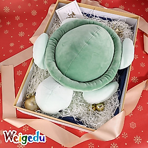 WEIGEDU Tortoise Sea Turtle Stuffed Animal Plush Toy, Tortoise Turtle Cushion Pillow for Girls Boys Kids Bedtime Birthday Christmas Toddler Gift, 16.5 inches