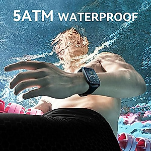 Smart Watch for Men(Answer/Make Call),Alexa Built-in,1.8"Fitness Tracker with Heart Rate Sleep SpO2 Monitor,100+Sport Mode,5ATM Waterproof,Activity Trackers and Smartwatches for iOS and Android Phones