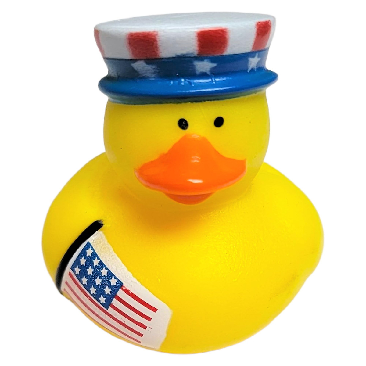 Cool 4th of July Rubber Duckies with USA Flag (2") Standard Size. (12 Pack) Cute Duck Bath Tub Pool Toys. (Patriotic Rubber Ducks)
