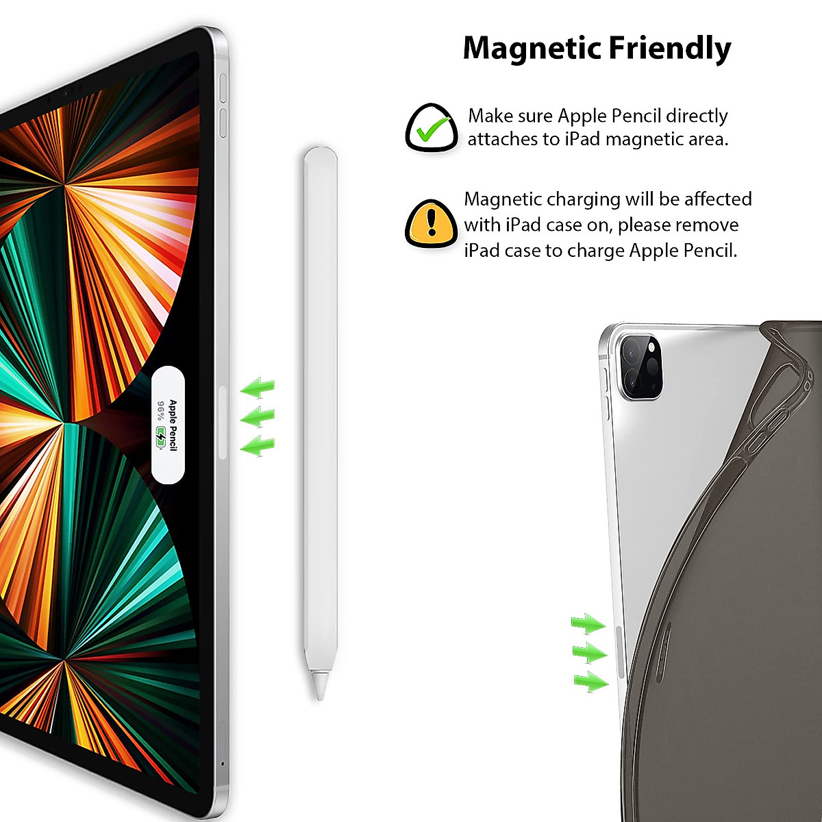 Slim Soft Silicone Sleeve Case Compatible with Apple Pencil 2nd Generation Only, Protective Grip Cover Skin for iPad Apple Pencil 2nd Gen (White)