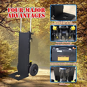 Electric Stair Climbing Heavy Duty Move Furniture Dolly Cart 1200w Brushless Motor With 2 Adjustable Speeds Hand Trucks 880lbs Load Capacity Family Logistics Cart For Groceries 24Ah 7-15 Days Delivery