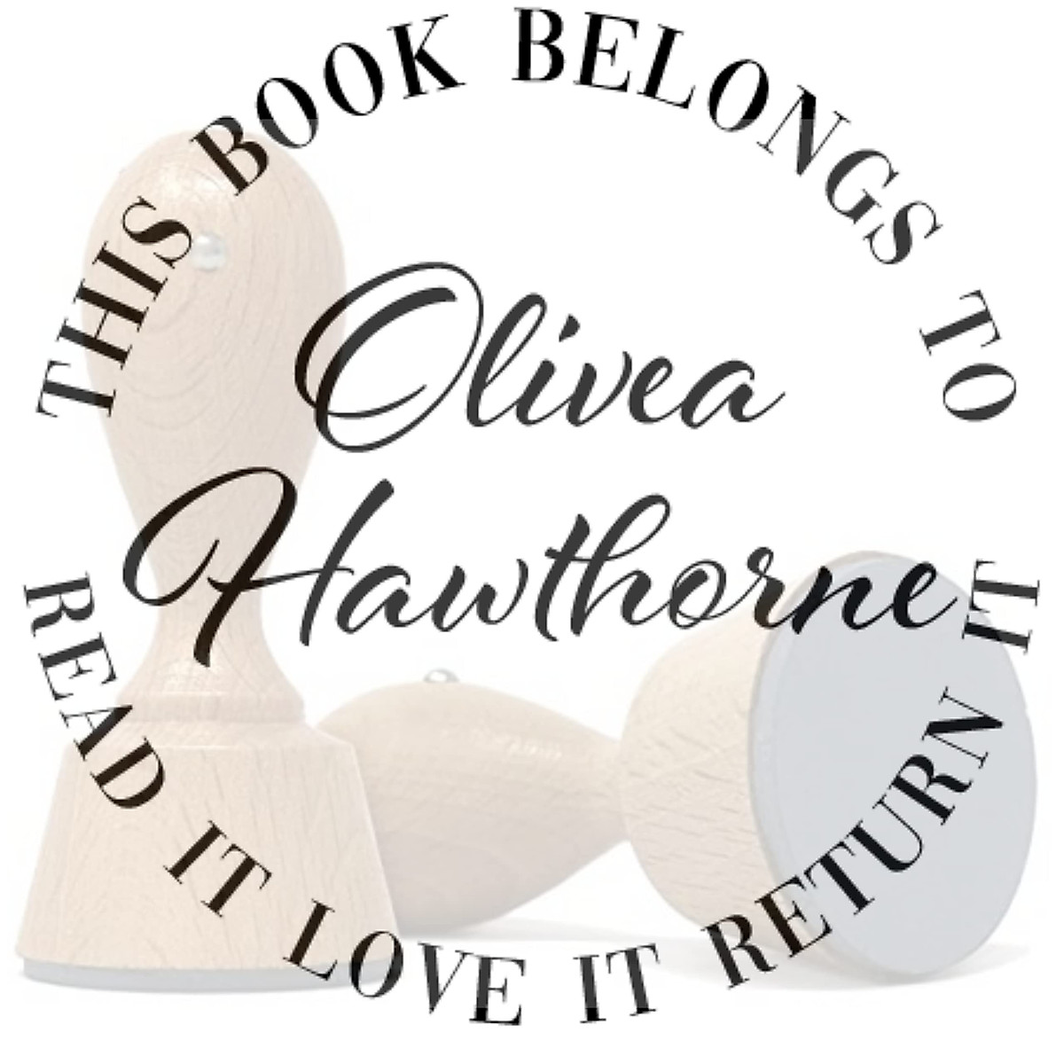 from The Library of, Book Stamp, Personalized Teacher Stamp, Custom Library Stamp, Monogram Self-Inking Stamp, Design Stamps (Script)