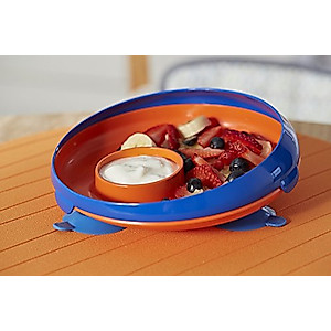 The First Years Inside Scoop Dip Plate, Orange/Blue