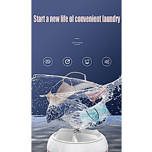 Portable Mini Washing Machine Ultrasonic Turbo Portable Washer with USB for Home Business Travel College House RV Apartment Turbo Washing Machine Cleaning Socks and Dishes