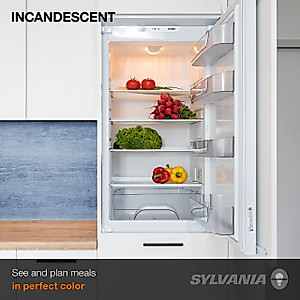 SYLVANIA Incandescent Appliance Light Bulb, 15W A15, Dimmable, Medium Base, 65 Lumens, Frosted, 2850K, Soft White - 2 Pack (10015)